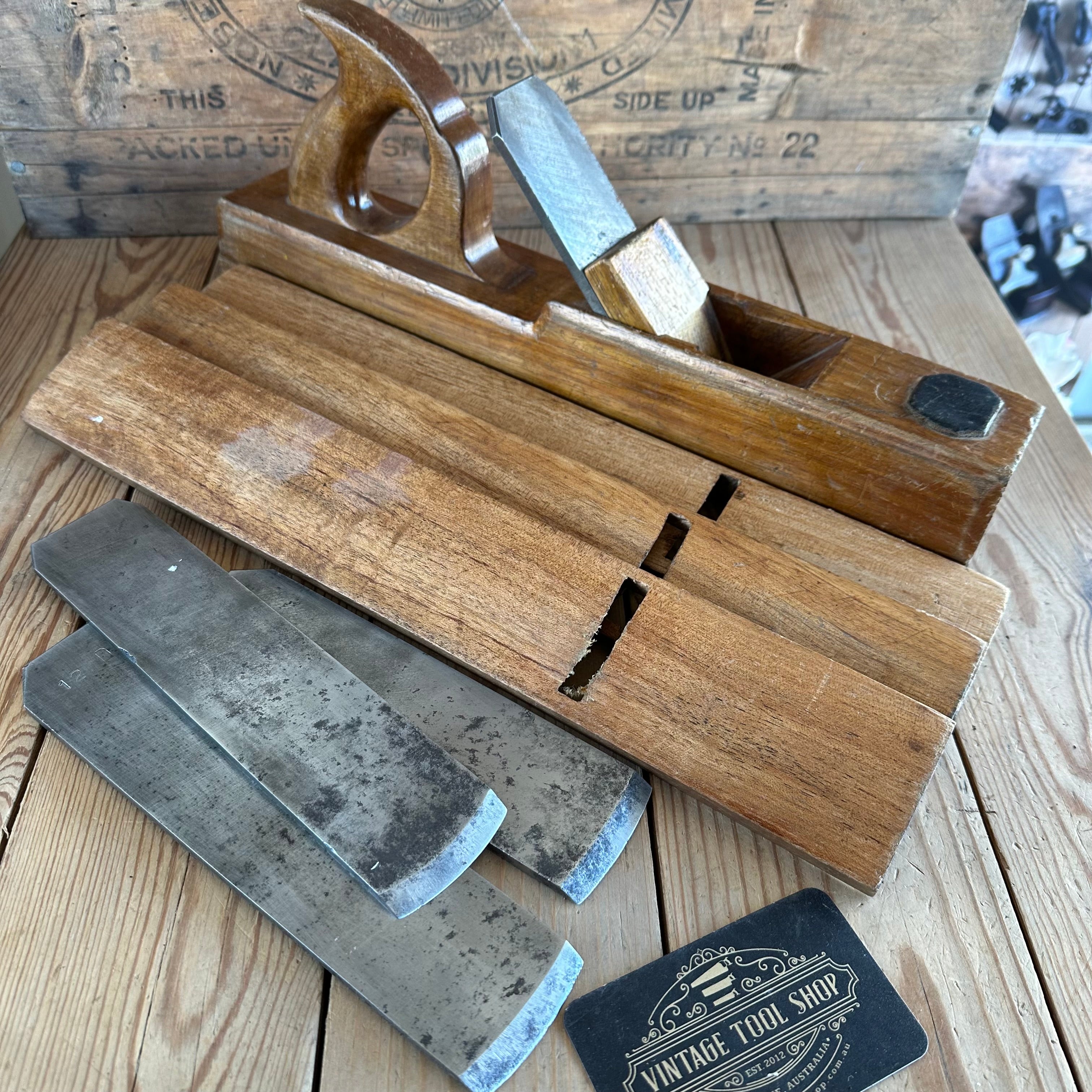 N756 Vintage PATTERN-MAKERS PLANE with 4 x different radiused bases ...