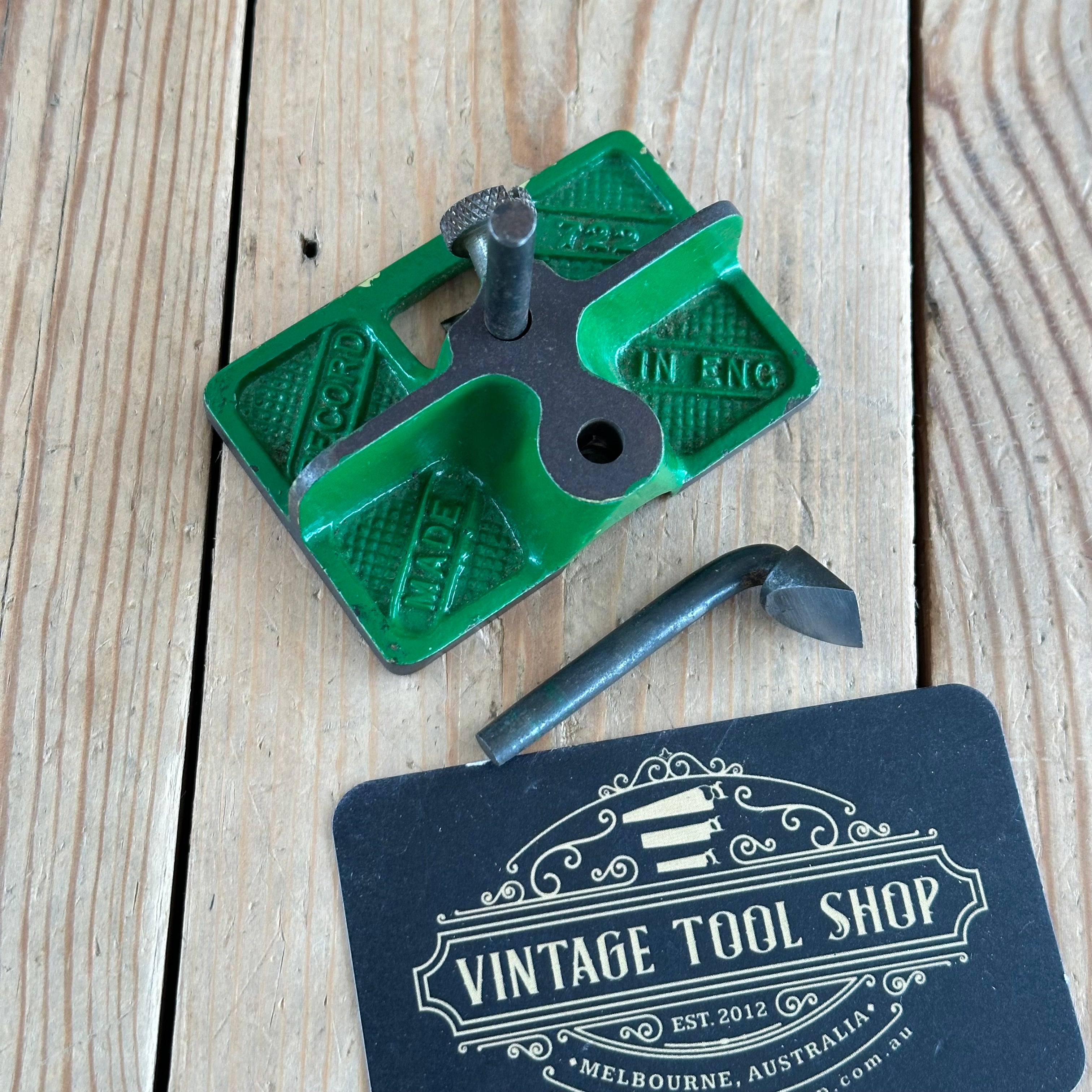 English RECORD ROUTER PLANE 722 in original box Tungsten steel blade ...