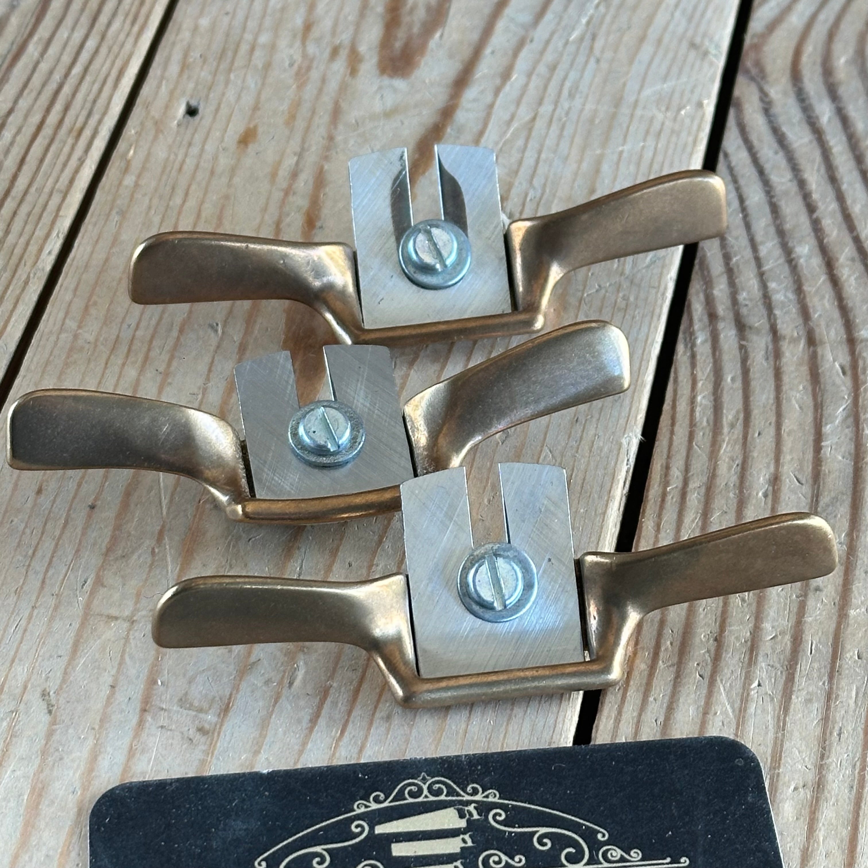 N900 Vintage set of 3 ALDON DETROIT BRONZE MINI SPOKESHAVES spoke shav ...