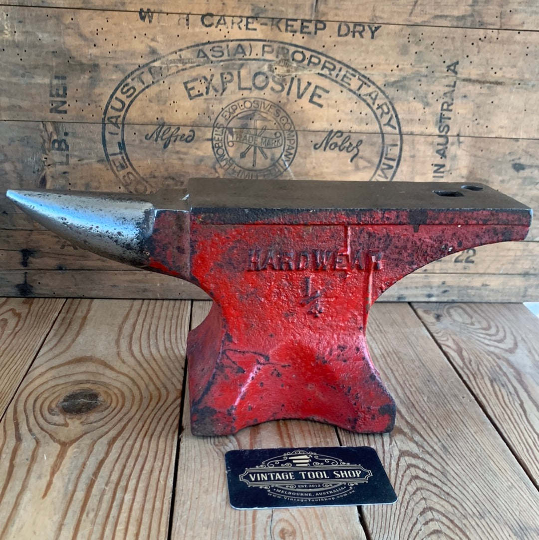SOLD H195 Vintage 1/4 HUNDEDWEIGHT HARDWEAR USA 12.25kg ANVIL – Vintage ...