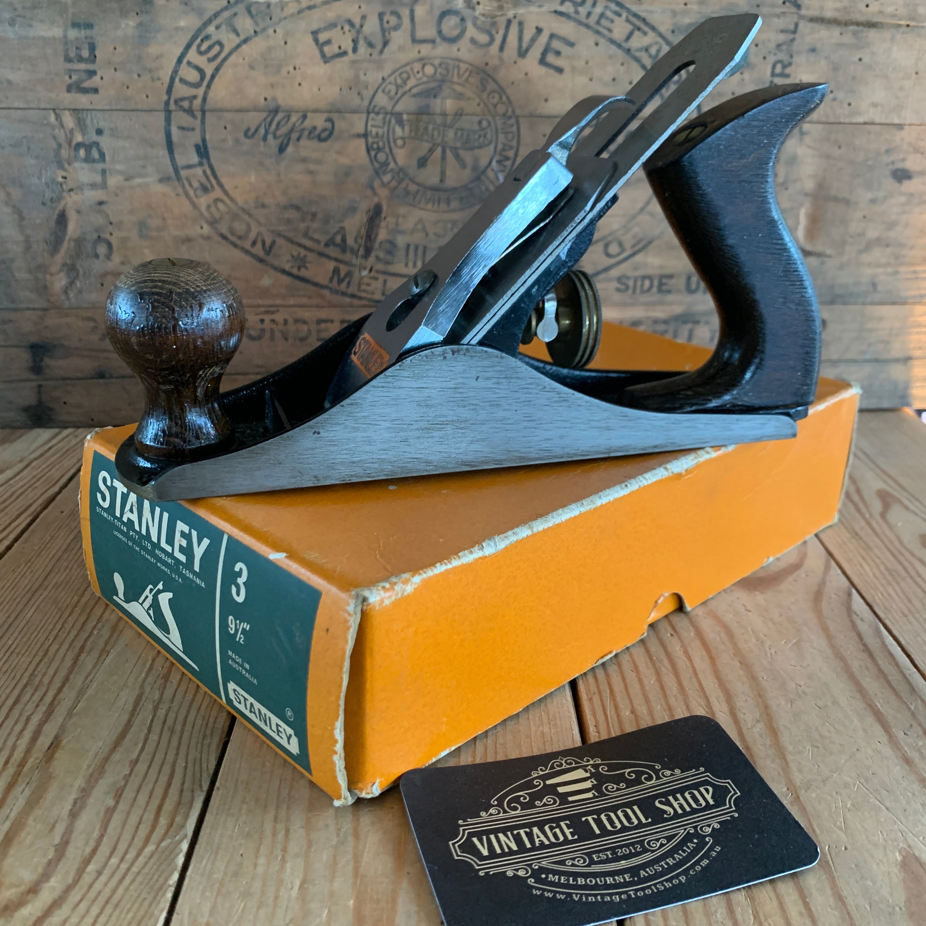 SOLD H417 Vintage STANLEY Australia No.3 PLANE IOB – Vintage Tool Shop ...